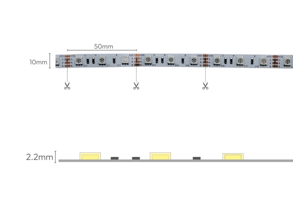 CINTA LED TIPO1H SS RGB 5050 60L 12V - Fervicom Productos LED Bogotá ...