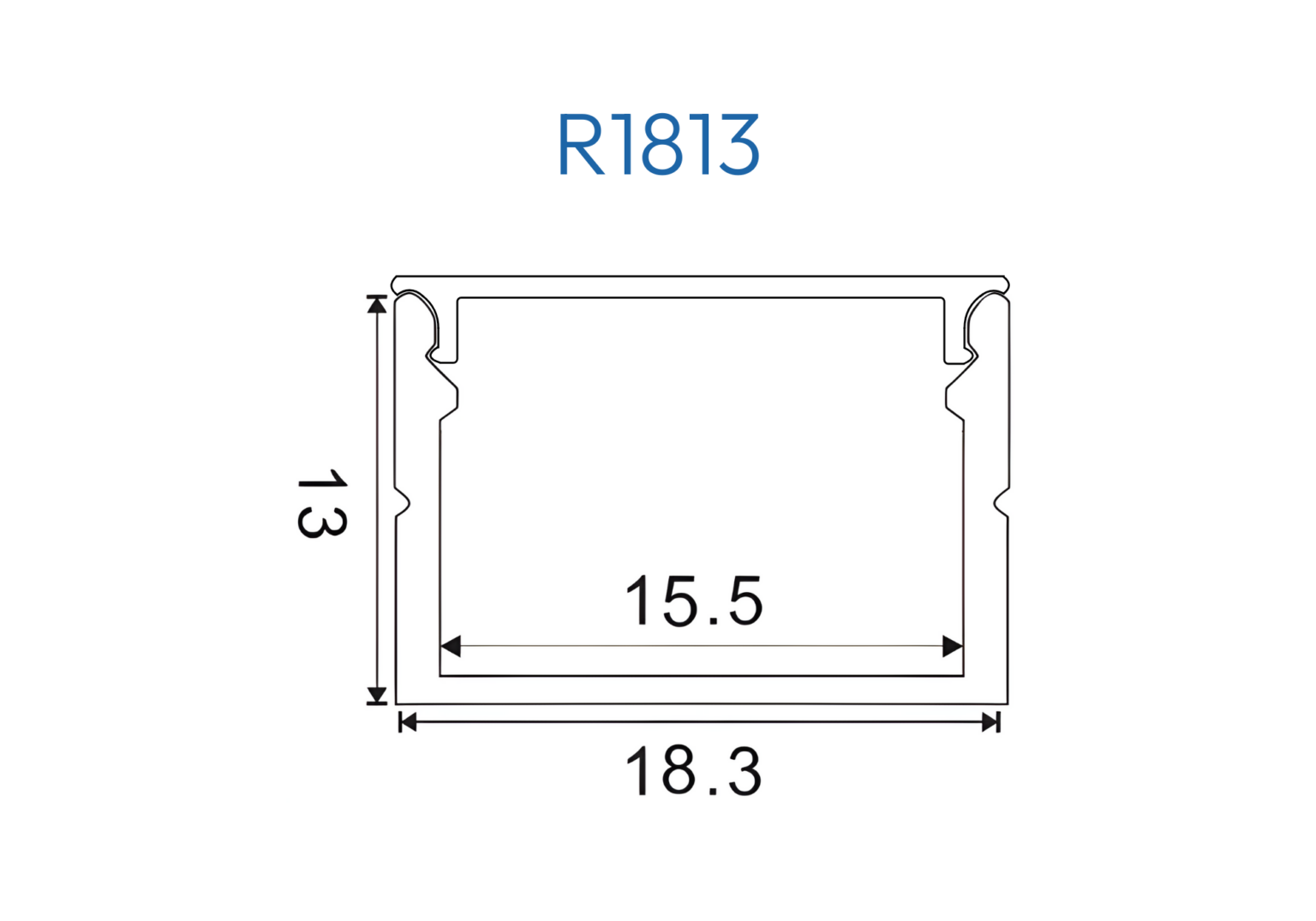R1813 PERFIL DE ALUMINIO BLANCO 1mtr - Fervicom Productos LED Bogotá ...