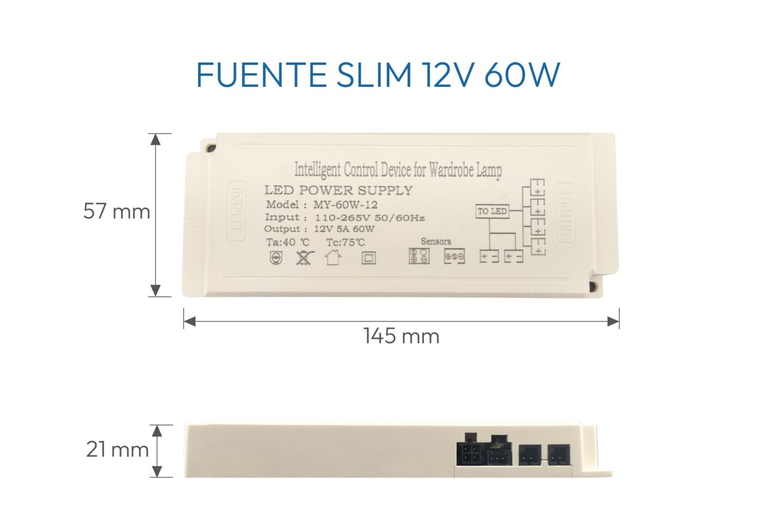 FG FUENTE SLIM 12V - Fervicom Productos LED Bogotá - Fuentes ...