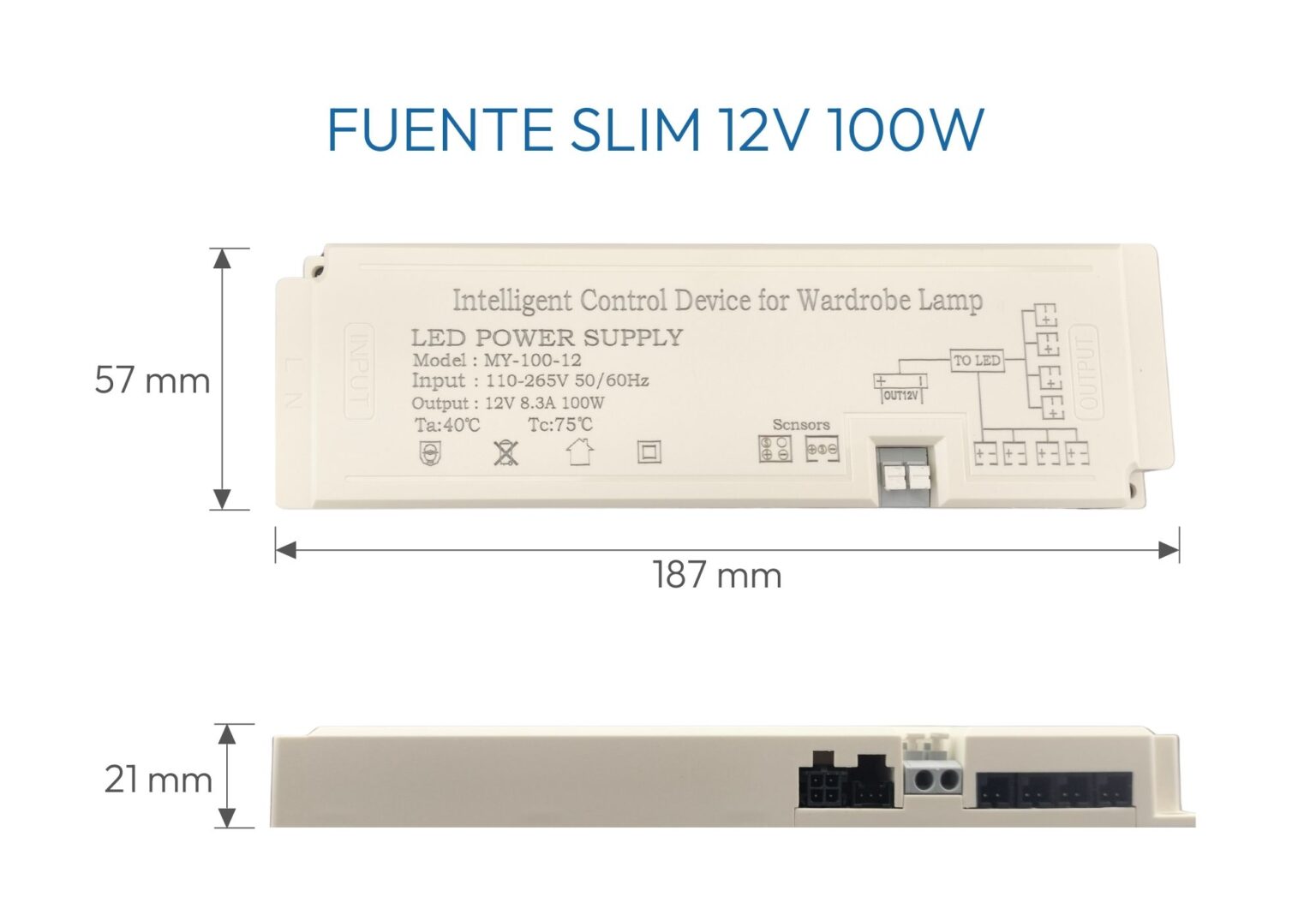 FG FUENTE SLIM 12V - Fervicom Productos LED Bogotá - Fuentes ...