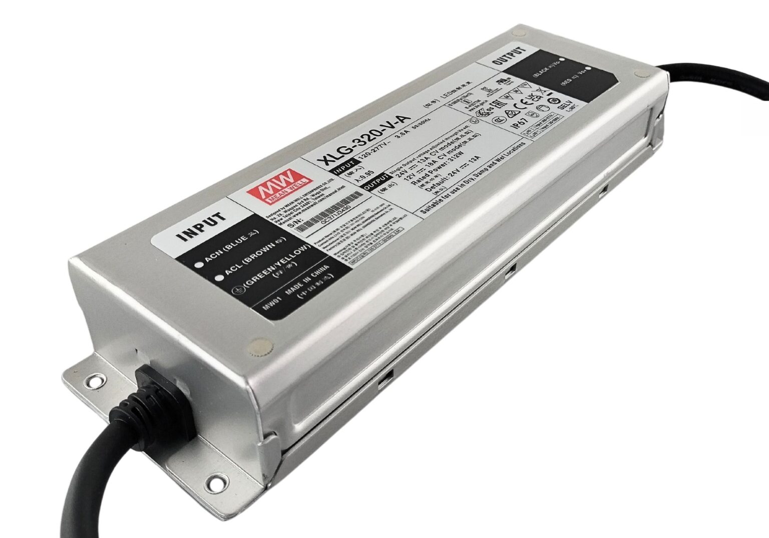 XLG-320-V-A IP67 MW Alum 24V@13 Amp Driver LED - Fervicom Productos LED ...